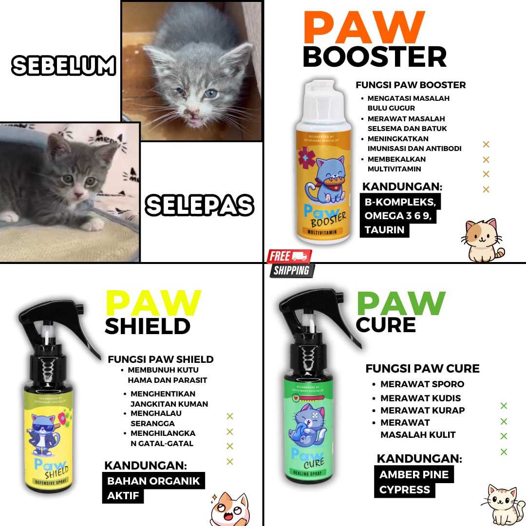PAW CARE AID KIT – KUCING BEBAS PENYAKIT